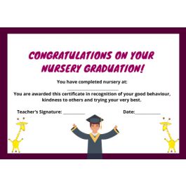 Nursery Graduation Certificate